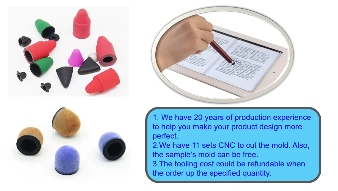 Custom Moulding of Black Conductive Silicone Rubber Tips