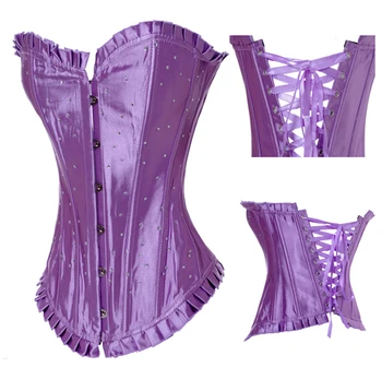 Light Purple Corset With Rhinestone - Buy Light Purple Corset ...