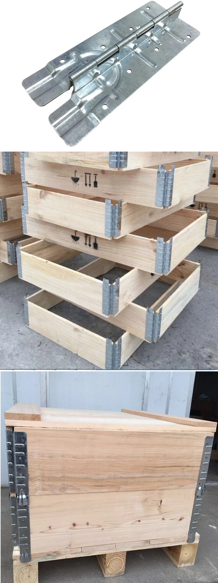 Zinc Plated 1.2mm Steel Pallet Hinge - Durable & Versatile