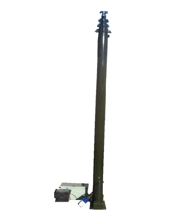 18m High Electric Telescopic Mast For Weather Equipment Lightning ...
