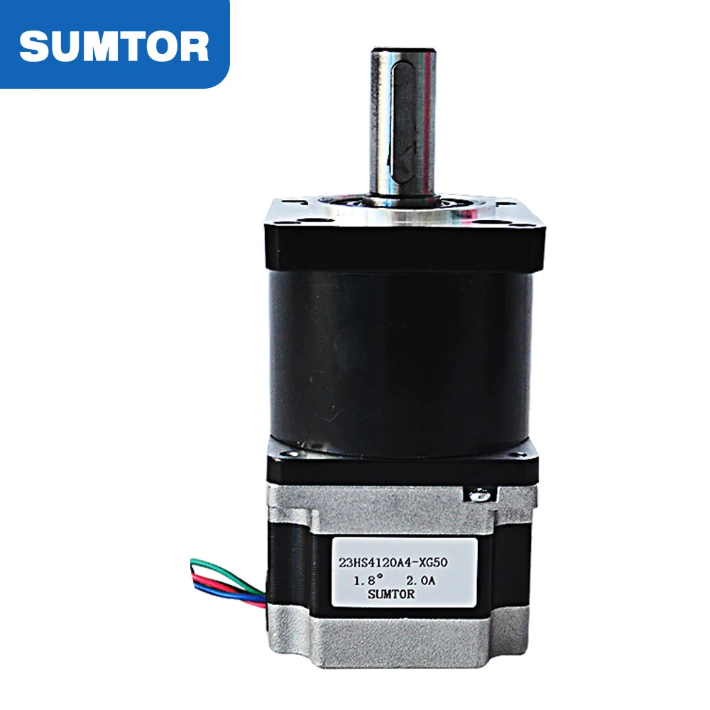 5~100:1 Ratio Nema 23 Mini Planetary Gearbox 24 Volt Stepper With Gear ...