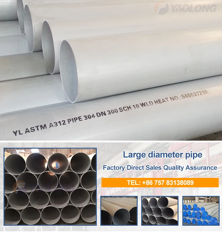 A778 Industrial Stainless Steel 600mm Large Diameter Oil And Gas Pipe ...