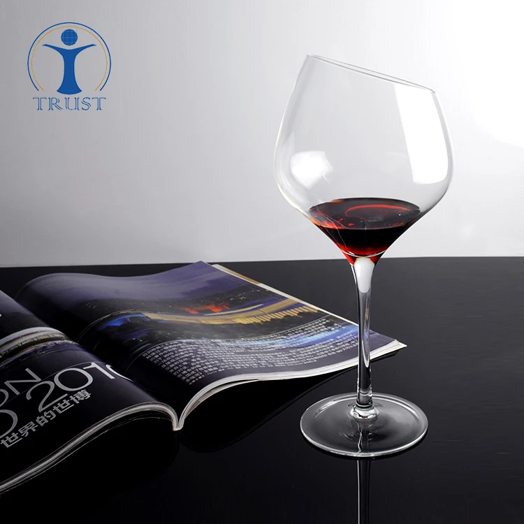 600ml Angled Rim Magnum Slanted Wine Glasses - Perfect for Parties