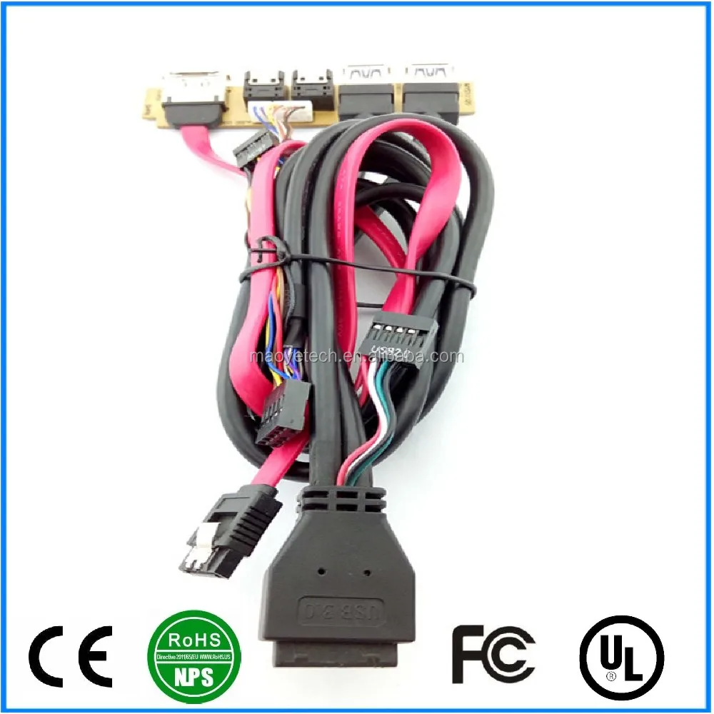 Pc Computer Case Front Panel Mounted Motherboard Dual Usb3.0 + Sata ...