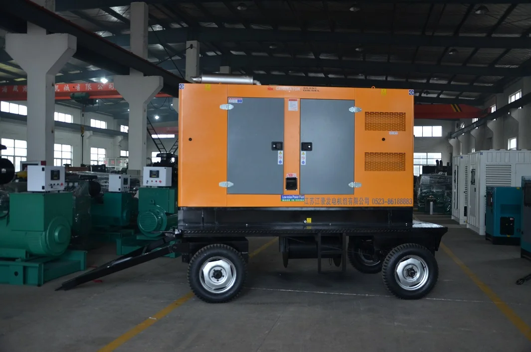 Mobile Trailer Silent Type 100kw Genset 125kva Diesel Generator Price ...