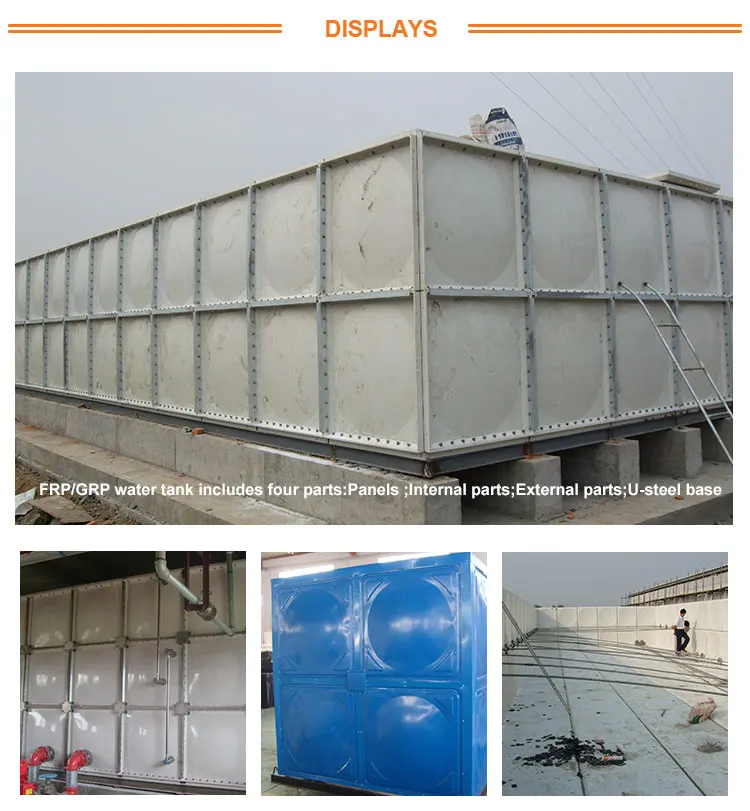 10 Cubic Meter Bolted Modular Water Tank Combined Grp Smc Drinking ...