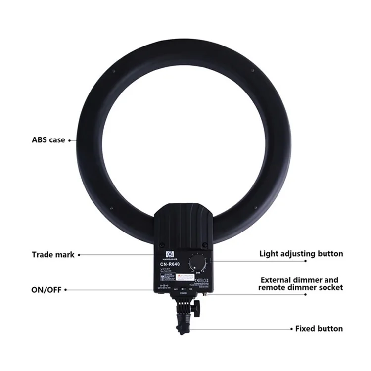 Super Bright Ring Light Led Nanguang Cn-r640 Led Ring Lamp Led Video ...