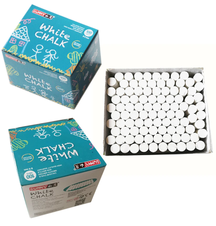 Chinese Manufacture 100 Sticks Box Packing School Classroom Chalk ...
