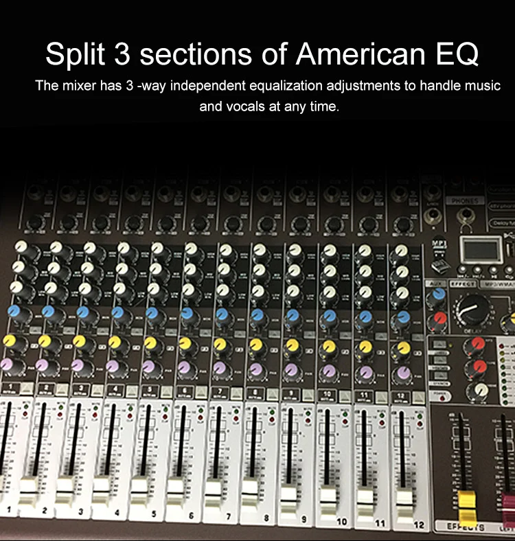 Professional Digital Mixing Console 12 Channel Usb Audio Mixer| Alibaba.com