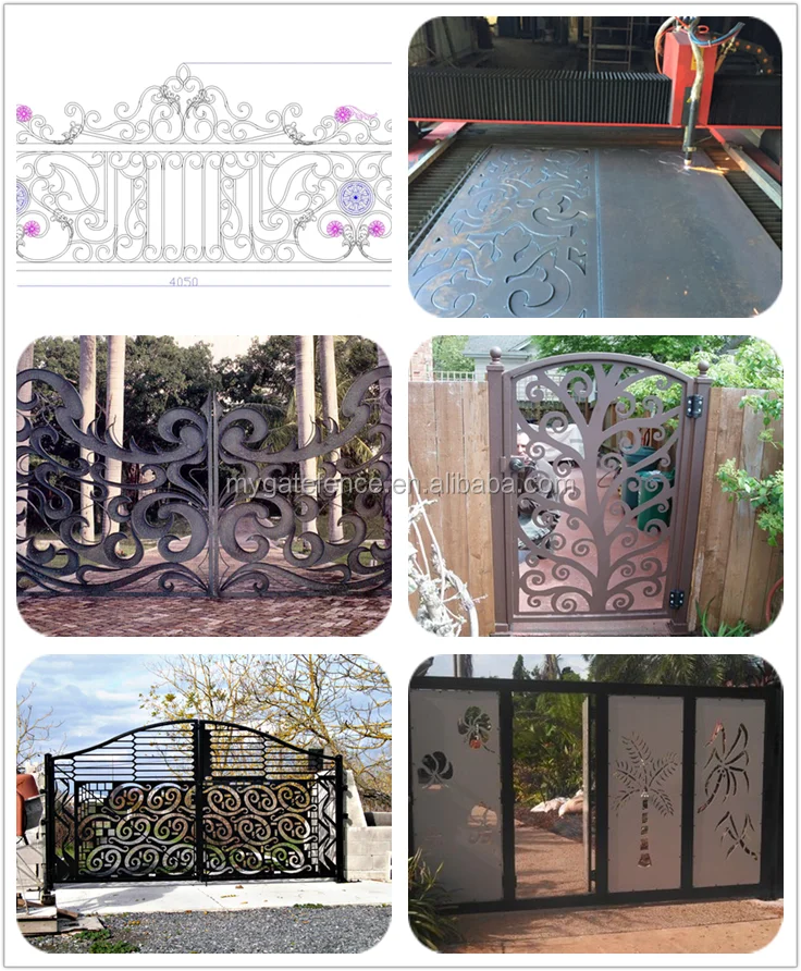 Elegant Security Modern Laser Cut Metal Gates,Residential Gate Designs ...