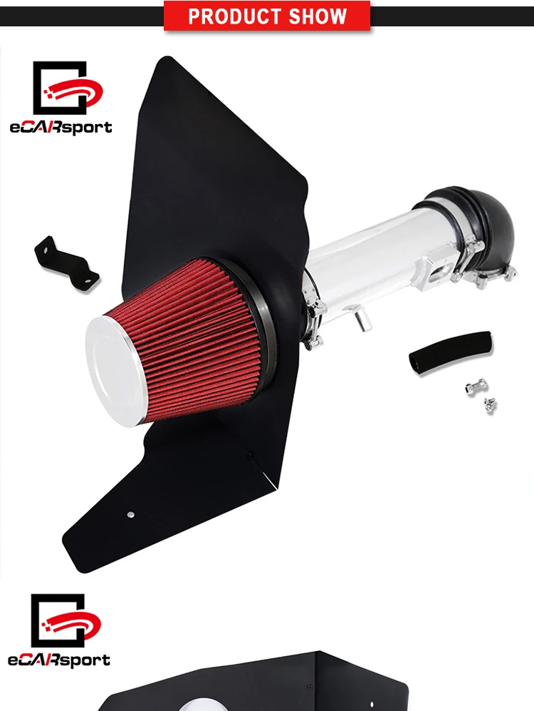 Ecarsport Car Aluminum Cold Air Intake Pipe Heat Shield For Chevrolet ...