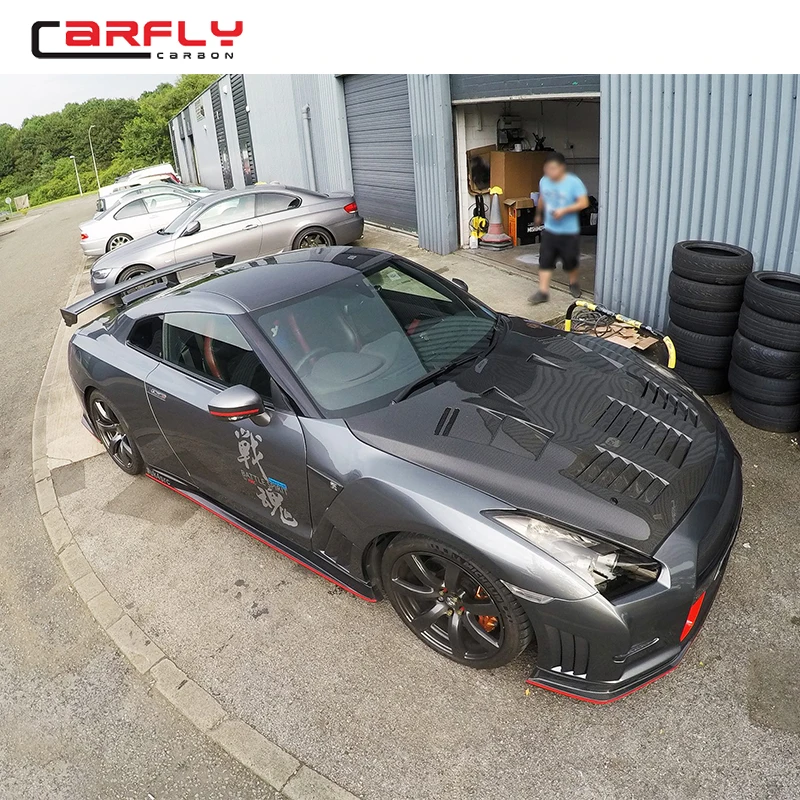 GTC Style Bonnet GTR Carbon Fiber Hood for GTR R35 Body Kits