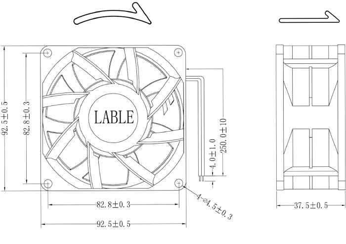 92mm Dc Fan 24v Brushless Dc Cooling Fan 92x92x38mm For Welding Machine ...