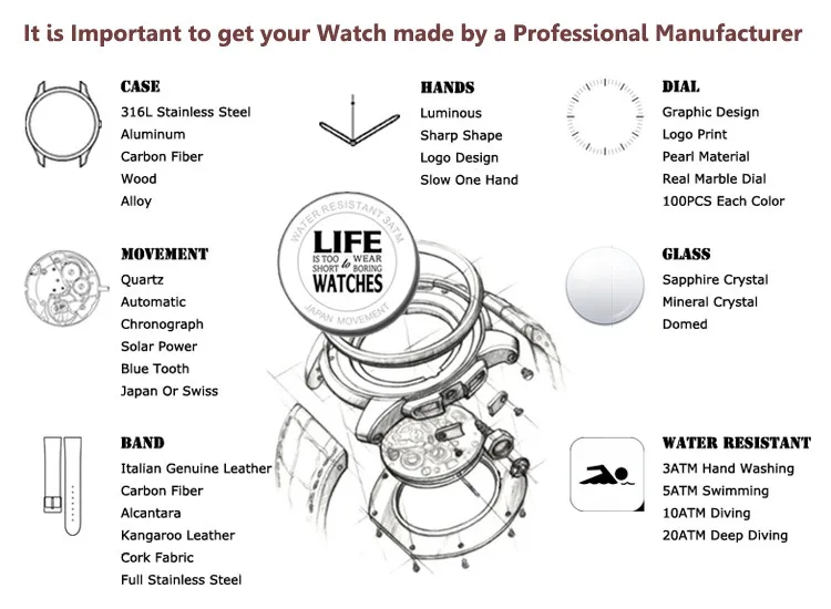 Interchangeable Dial Face Watch Changeable Movement Brand Your Own ...