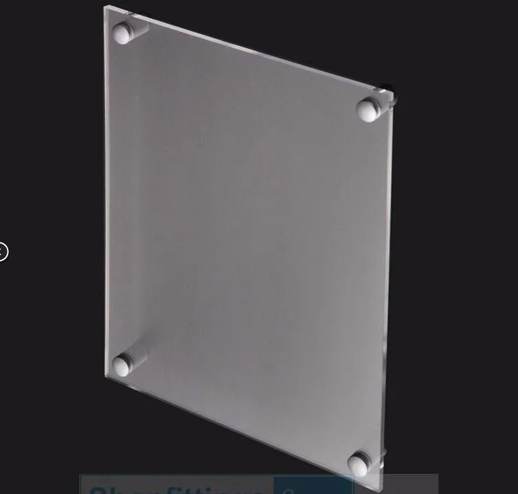 Acrylic Wall Mount Sign Holder - Clear, Customizable Frame