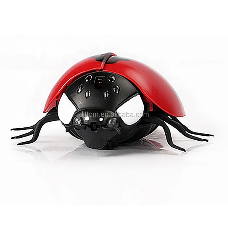 Vivid Rc Ladybug Toys - Walking Robotic Lady Beetle with Lights