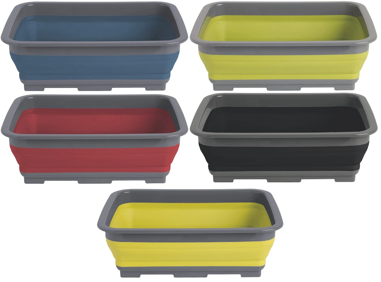 Collapsible Washing Up Bowl Dish Tub Folding Camping Kitchen Caravan ...