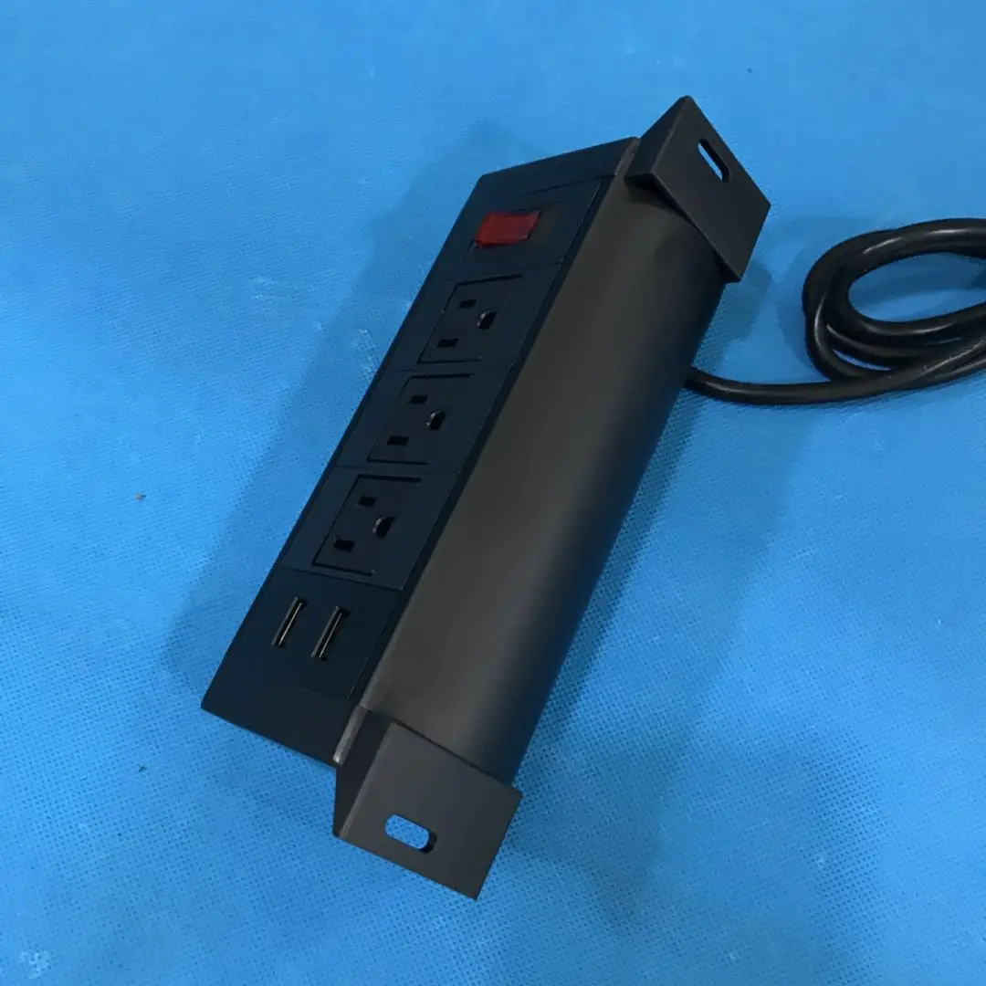 Hanging Desk Edge Socket Under Desk Power And Data Modules With Switch ...