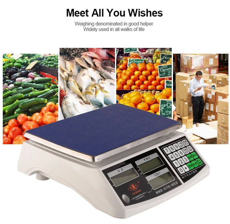 Digital Commercial Price Scale 66lb/30kg For Food Meat Fruit Retail ...