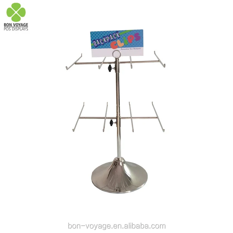 Retailer Table Top Wood Stand Spinning Display Candy Rack With Clips ...