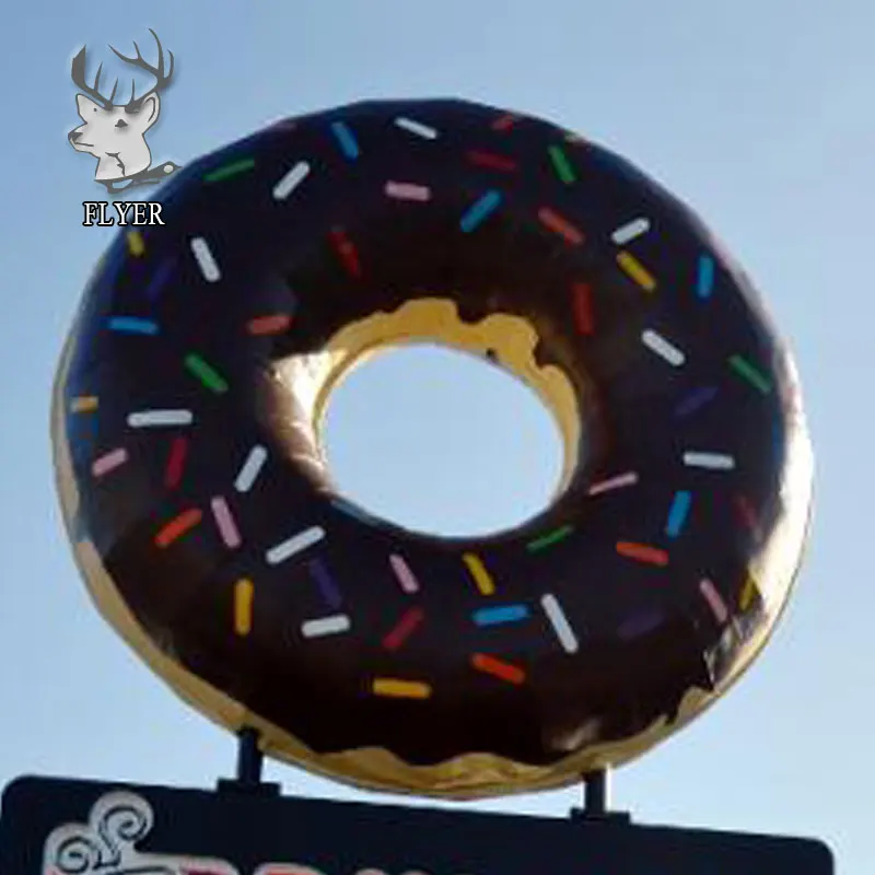 Hand Made Giant Food Model Fiberglass Donut Statue