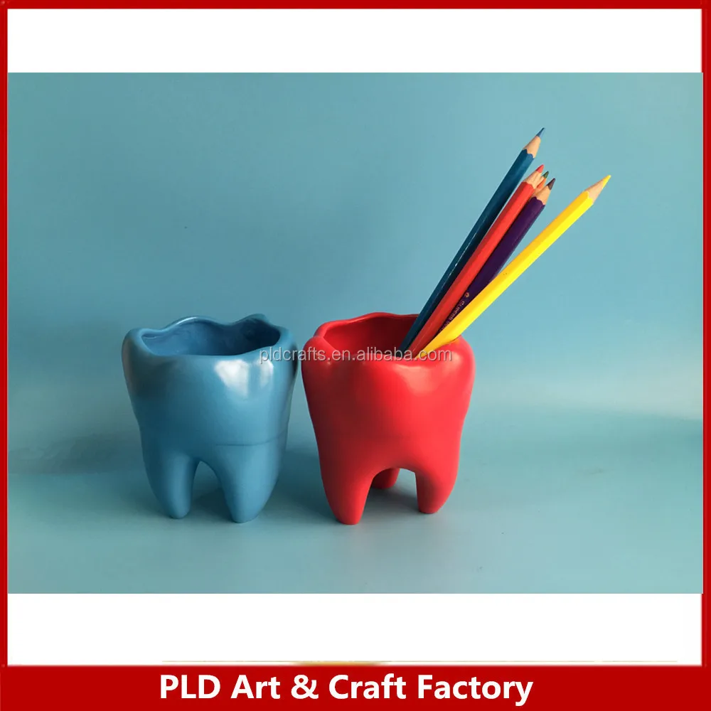 Resin Decorative Cute Tooth Shape Pen Holder - Buy Doctor Pen Holder ...