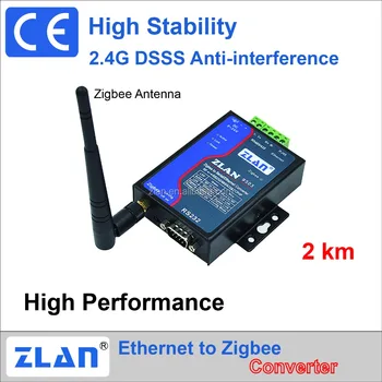 Zlan9503 Ethernet Lan To Zigbee Converter 2km Industrial Wireless Data ...