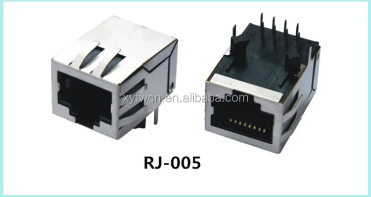 8-pin Modular Jack Rj45 Female Connector / Shield Pcb Lan Socket - Buy ...