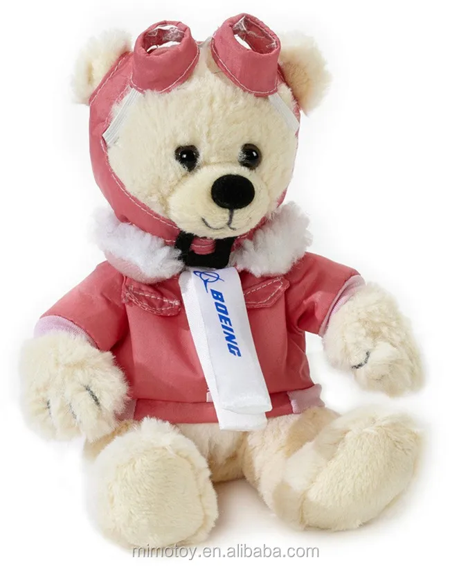 Private Label Airline Aviator Teddy Bear Plush Toy With Jacket Wholesale Oem Custom Logo Cute ...