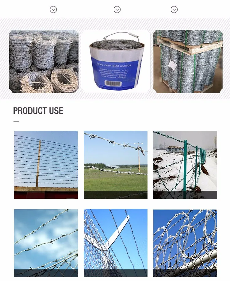 12 X 14 Gauge 500 Meters 2 Strand 4 Point Galvanized Barbed Wire 50kg ...
