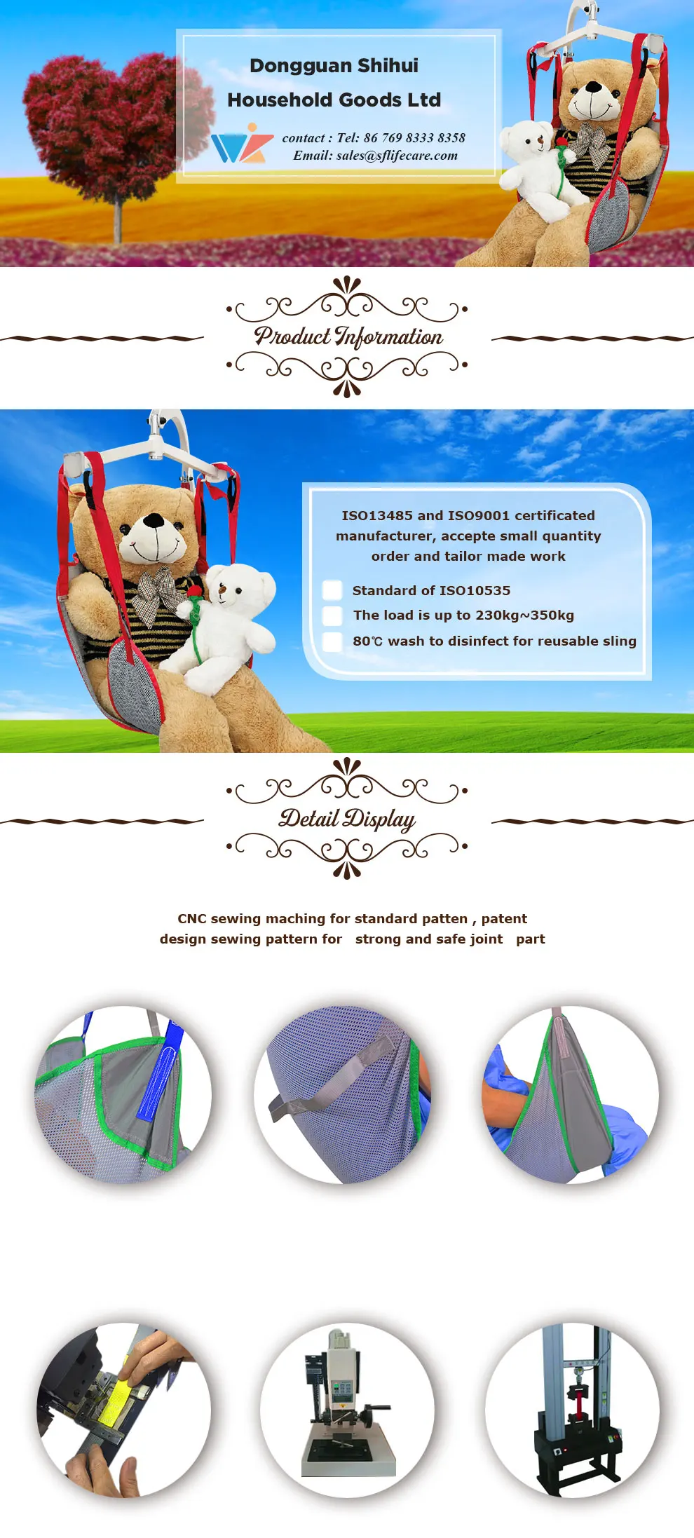 ISO13485 Manufacturer Patient Manual Transfer Sling for Emergency Soft ...