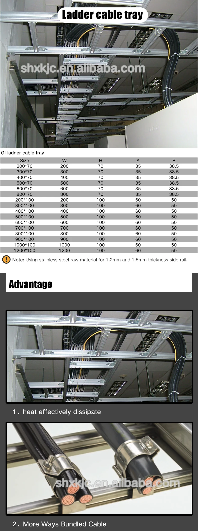 400mm Width Cable Ladder Tray Weight,Hot Sale 400mm Cable Trays - Buy ...