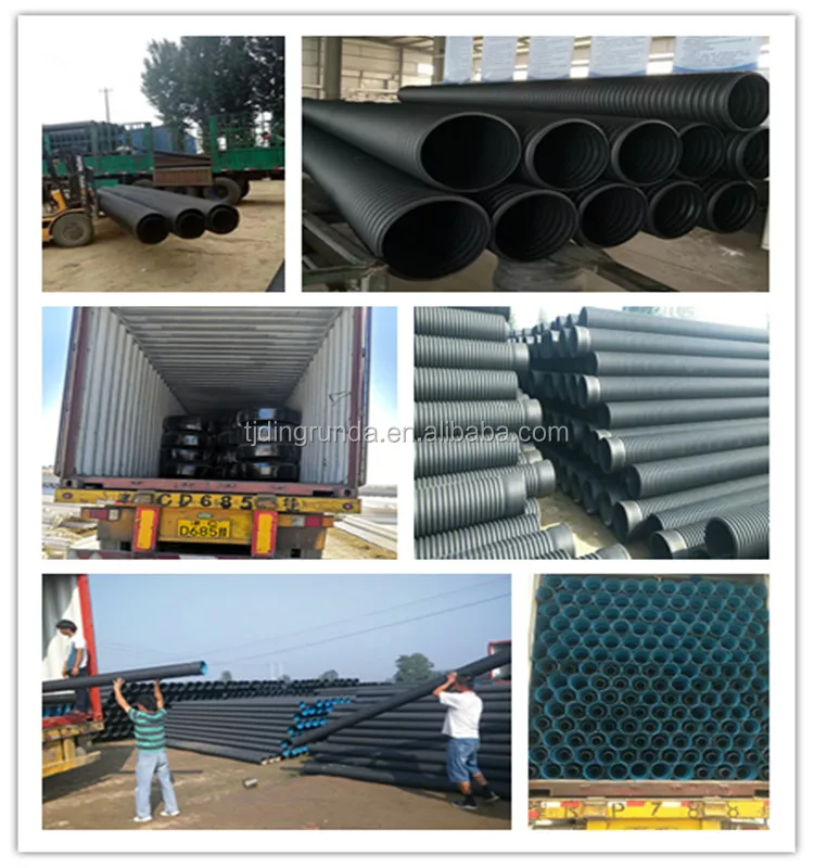 SN4 SN8 8 Inch Corrugated Drain Pipe HDPE Plastic Culvert