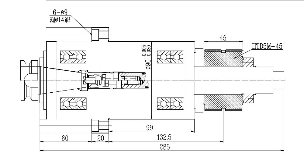 Bt40 8000rpm 120mm Atc Auto Tool Change Watercooled Belt Spindle For ...
