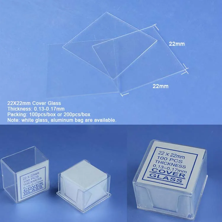 Lab Glass 22x22mm Cover Slide - Buy 22x22mm Cover Slide,Glass 22x22mm ...