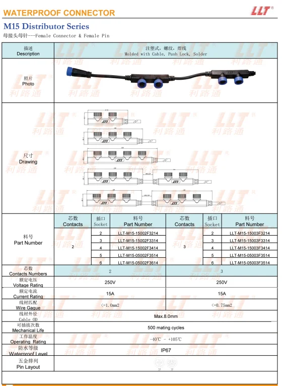Ip67 1 In 4 Out Wire Splitter Waterproof Junction Box Outdoor Cable ...