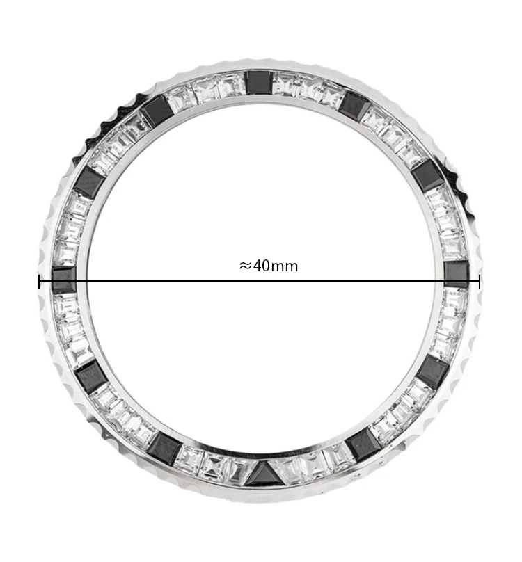 Aftermarket Watch Parts Stainless Steel Watch Bezel Insert With Cz For ...