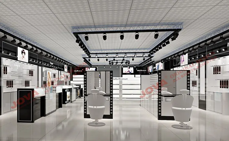 Fake Hair Store Furniture - Wall Mount Shelf for Salon Display