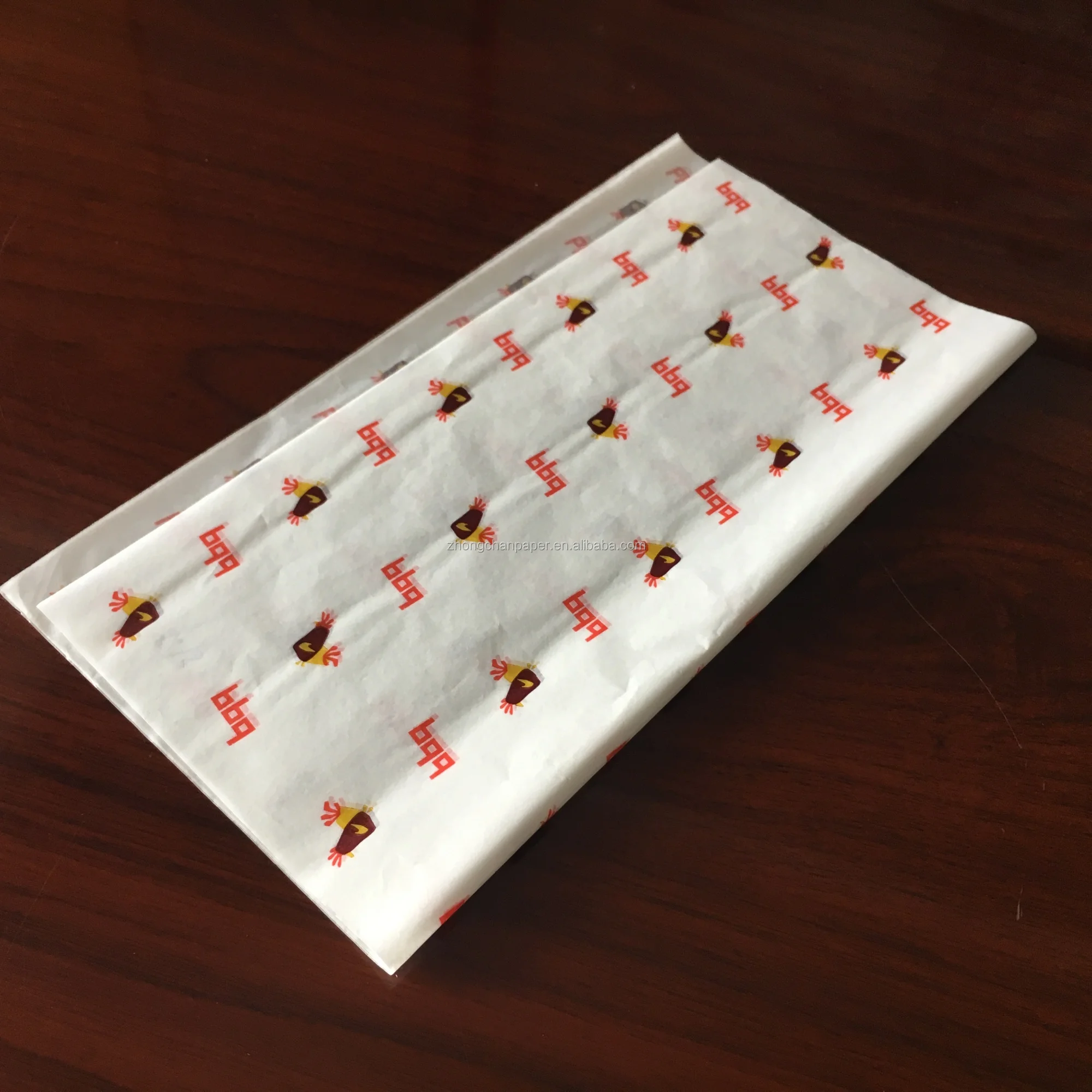 A4 Size White Printed Sandwich Paper for Shawarma Wrapping