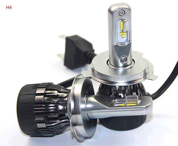 Silent Fan Car H4 Led Headlight Bulb Led Light H4 With Perfect Beam ...