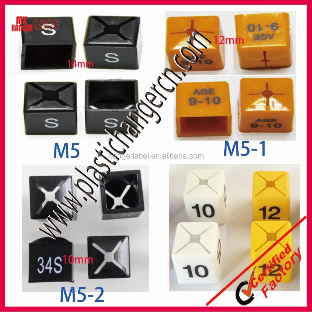 Hanger Size Cube - Coloured Size Cubes for Garments