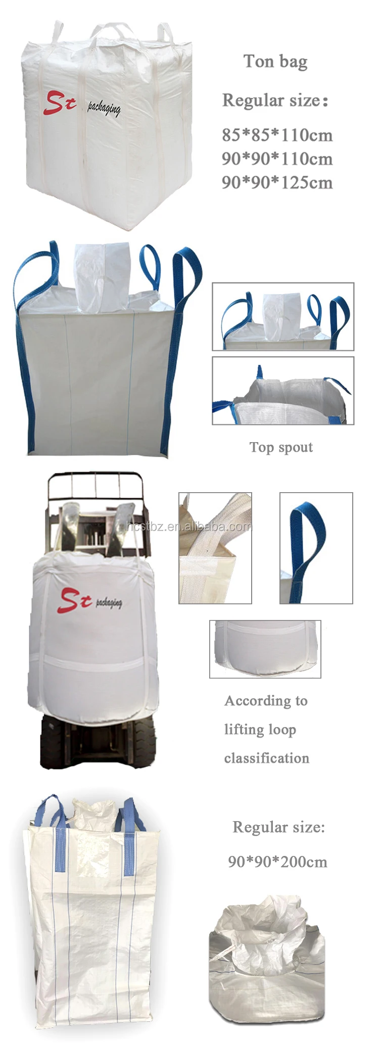 High Quality 1000 Kgs 1 Ton 1.5 Ton Used Pp Plastic Fibc / Big / Bulk ...