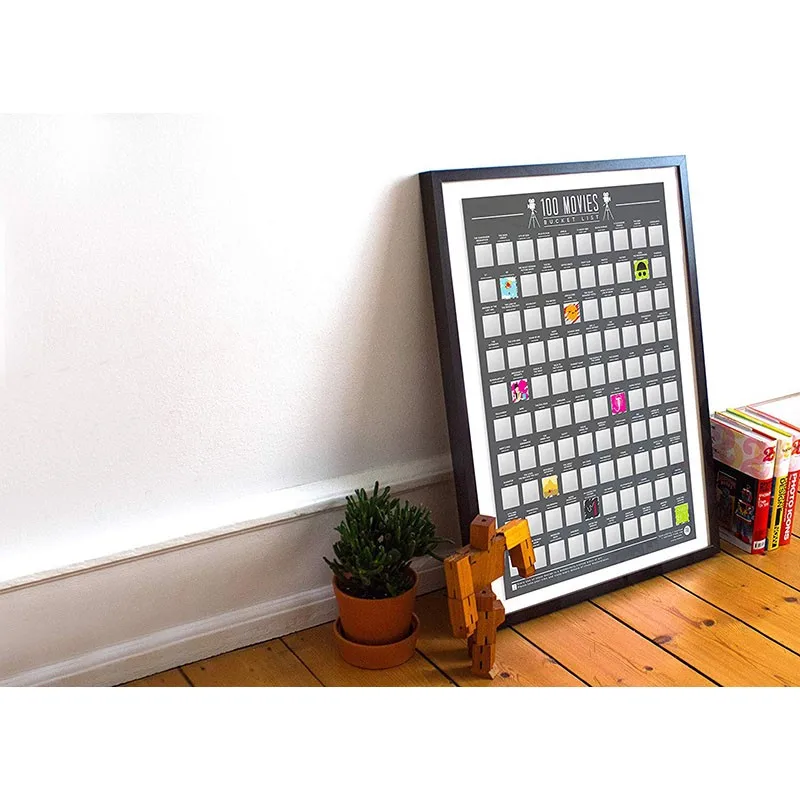 Custom Scratch Off Movie Poster Bucket List Poster 100 Movies For Sale ...