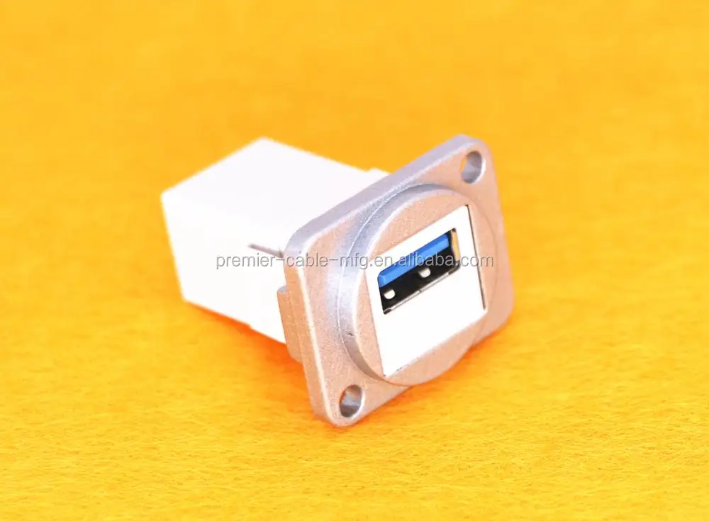 Flanged Panel Mounted Usb 3.0 Coupler - Shielded Type A Connectors ...
