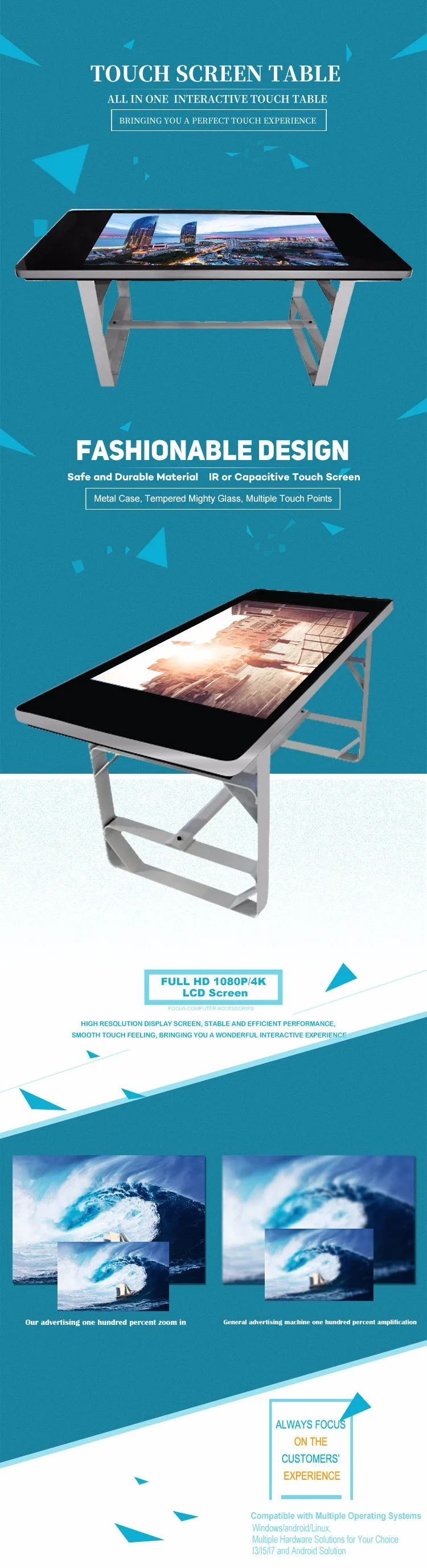 49 Inch Touchscreen Game Tables - Interactive & Durable