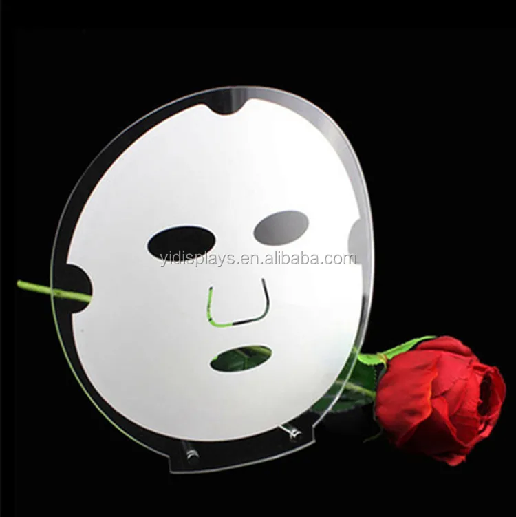Custom Clear Acrylic Face Facial Mask Cosmetic Display Case Stand ...