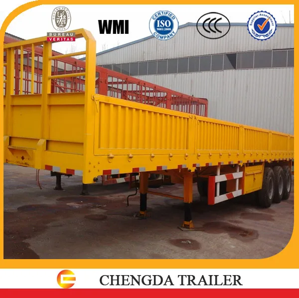 40ton 3 Axle Container Trailer Flat Track Container With Removable ...