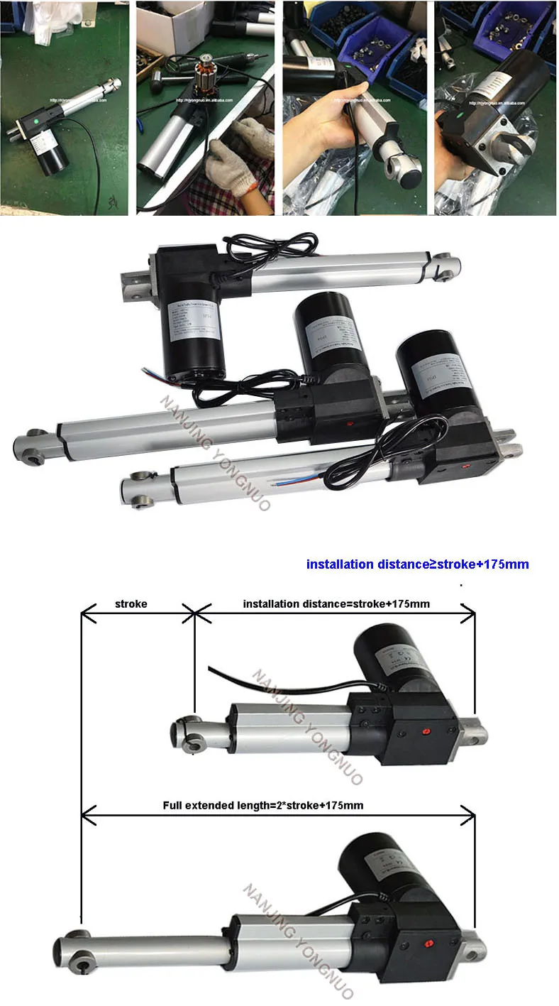 600mm Stroke Push Pull Dc Motor Medical Hospital Bed Linear Actuator ...