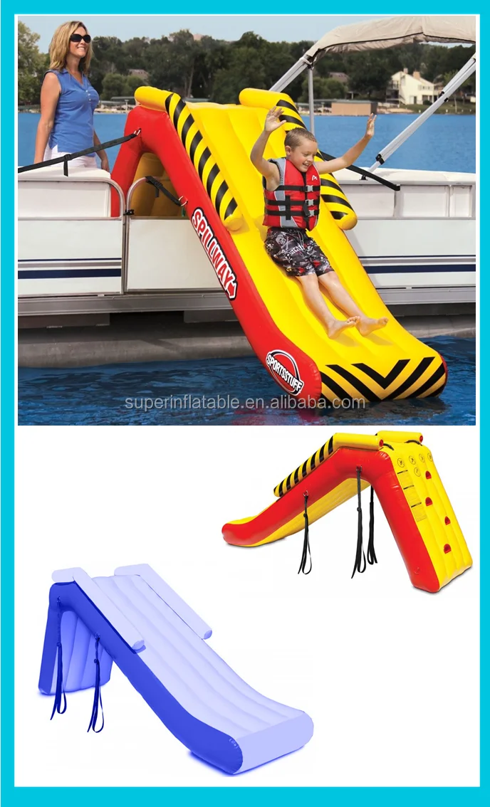 Big Giant Pontoon Boat Slider Water Ski Inflatable Slide For Sale - Buy ...
