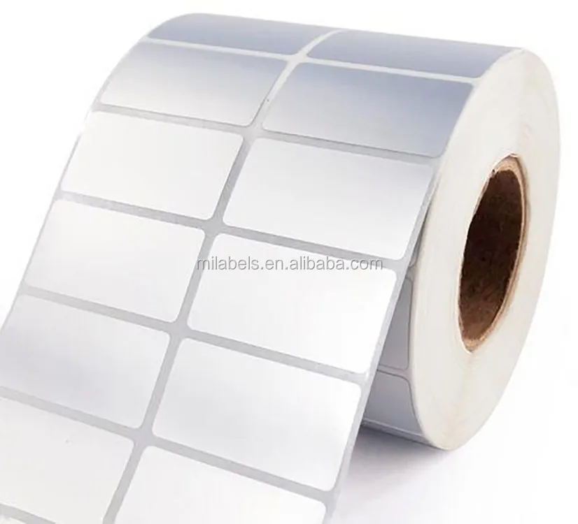 Glossy Polyester Adhesive Silver Pet Labels Barcode Sticker - Buy ...